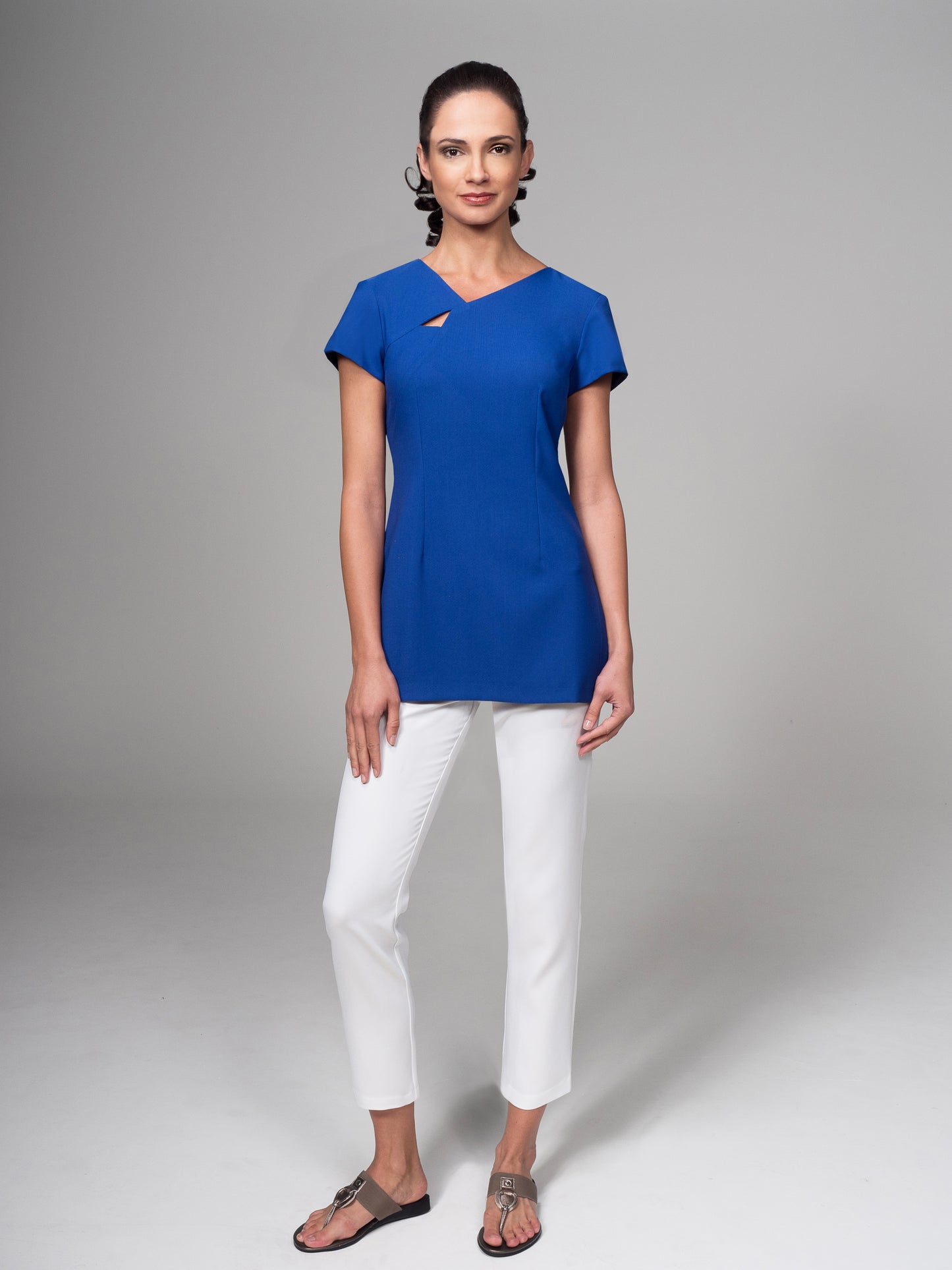 PS404 - Diamond Cut Out Tunic in Pro Stretch – Inline London